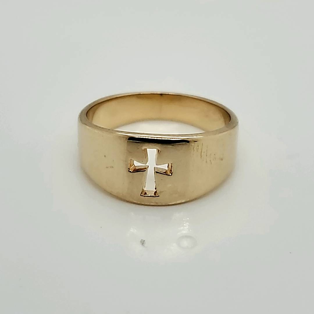 14kt Yellow Gold Cross Ring